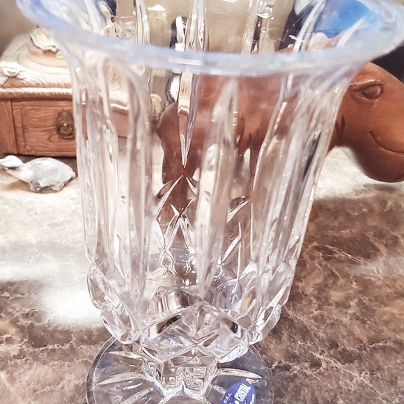 USA Lead Crystal | Accents | Elegant Clear Lead Glass Vase | Poshmark